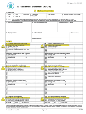 Understanding the HUD-1 Settlement Statement | LendingTree