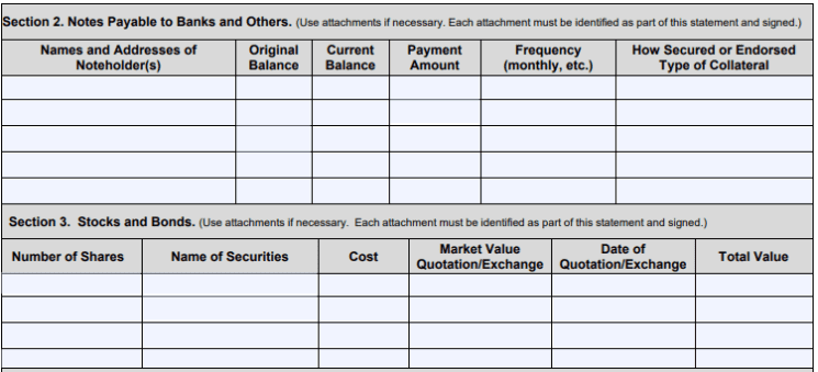 SBA Form 413: Personal Financial Statement | LendingTree